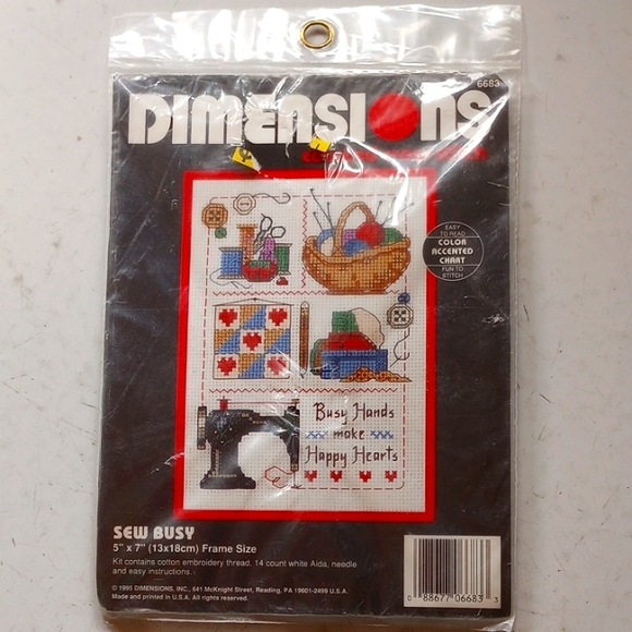 Dimensions | Other | New Sew Busy Counted Cross Stitch Sampler Kit ...